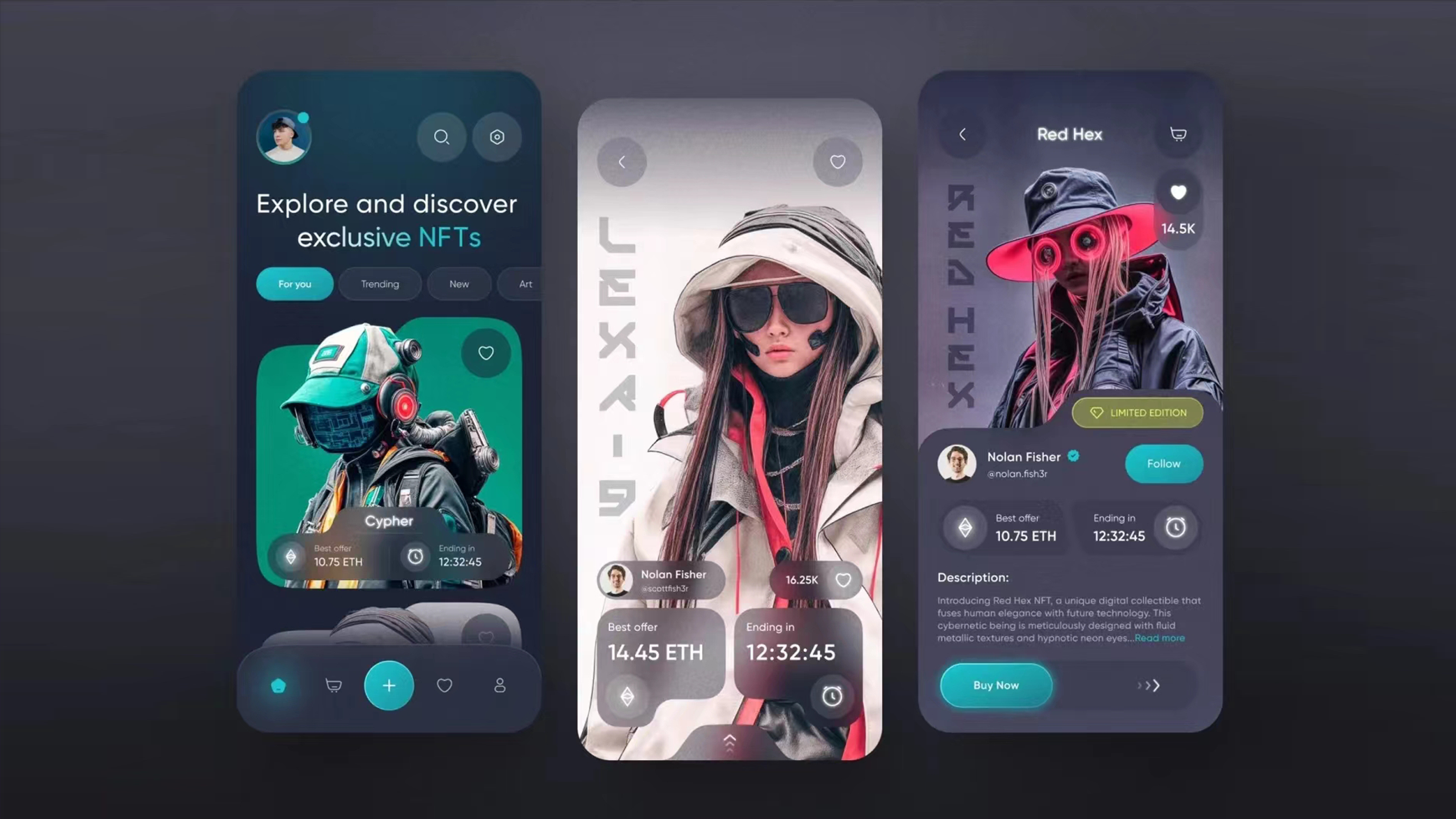 Red Hex NFT Marketplace – LUMYOND GRAPHIC DESIGN